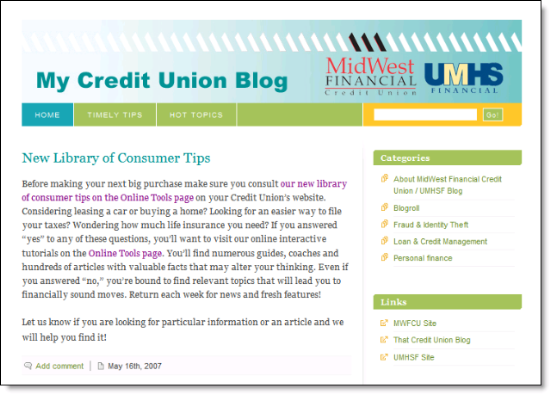 New CU Blogs: Midwest Financial, Old Hickory, and Secure One Credit ...